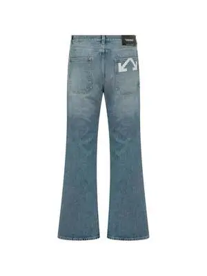 Off-White Slim Relax Jeans With Half Arrow Detail - Multicolor