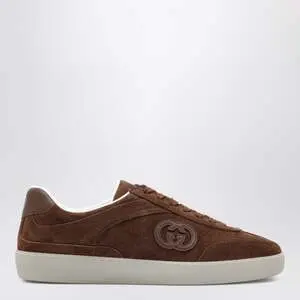 Gucci Suede Gg Crossover Sneakers - Brown