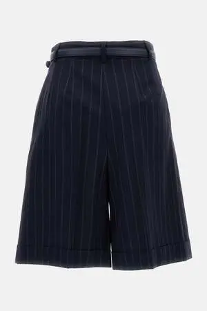 Max Mara Pinstriped Bermuda Shorts - Multicolor