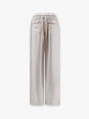 TOM FORD Silk Trousers With Contrasting Profiles