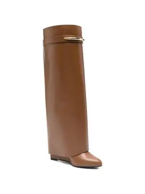 Givenchy Pointed Toe Wedge Heel Boots - Multicolor