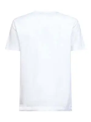 Dolce & Gabbana White Cotton Heraldic Patch T-shirt - Multicolor