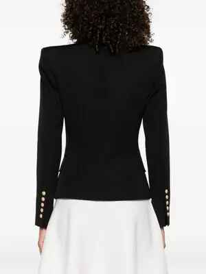 Balmain Double-breasted Wool Jacket With Gold-tone Buttons - Multicolor