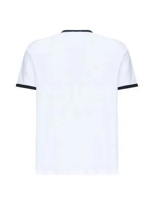 Marni White Jersey T-shirt With Contrasting Trims - Multicolor