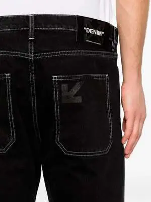 Off-White Slim Relaxed Fit Jeans With Half Arrow Detail - Multicolor
