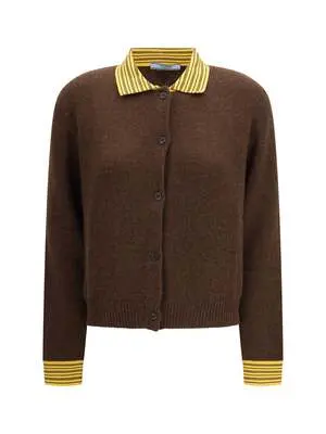 Prada Sweater With Classic Collar And Button Fastening