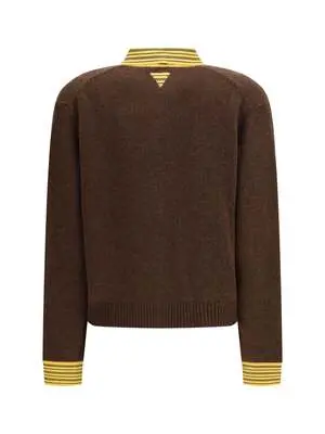 Prada Sweater With Classic Collar And Button Fastening