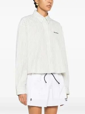 Miu Miu Striped Cotton Button-down Shirt