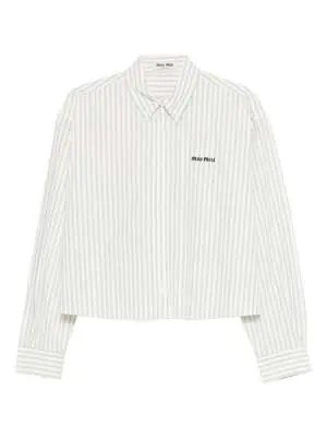 Miu Miu Striped Cotton Button-down Shirt