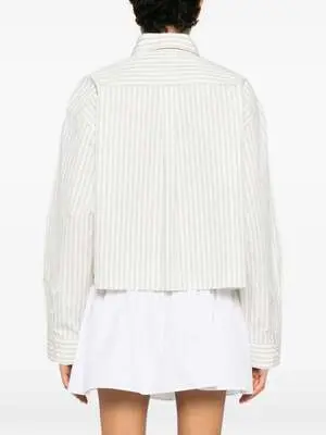 Miu Miu Striped Cotton Button-down Shirt