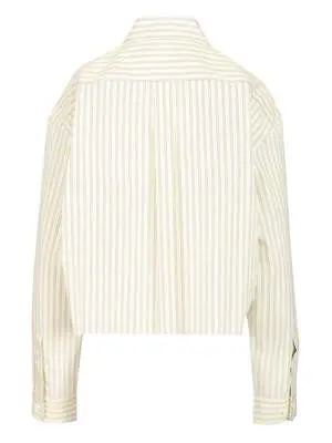 Miu Miu Striped Cotton Button-down Shirt