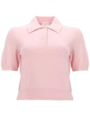 A.p.c. Polo Lisa Short Sleeve Knit Top - Pink
