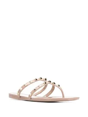 Valentino Garavani Rockstud Embellished Thong Sandals
