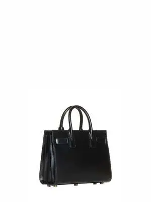 Saint Laurent Black Sac De Jour Nano Handbag In Smooth Calf Leather - Multicolor