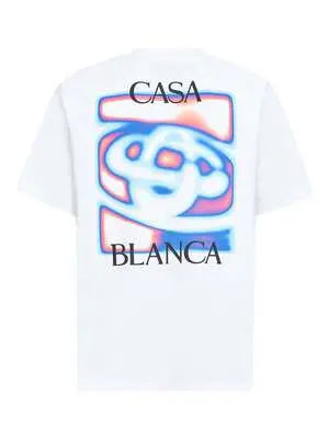 Casablanca White Heat Map Logo T-shirt - Multicolor