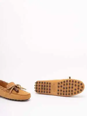 TOD'S Nubuck Gommino Loafers With Tassel Detail - Multicolor