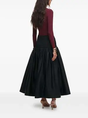 SELF-PORTRAIT Long-sleeved Knitted Top With Keyhole And Gold Buttons