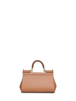 Dolce & Gabbana Caramel Dauphine Calf Leather Small Sicily Handbag - Multicolor