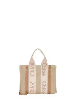 Chloé Woody Linen Small Tote Bag - Multicolor