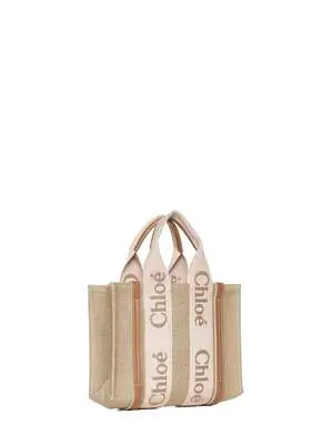 Chloé Woody Linen Small Tote Bag - Multicolor