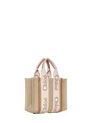 Chloé Woody Linen Small Tote Bag - Multicolor