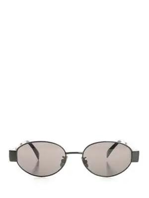 Celine CELINE Triomphe Oval Sunglasses Black