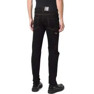Dsquared2 Cotton Blend Distressed Denim Jeans - Black