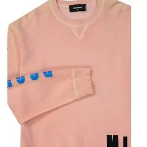 Dsquared2 Cotton Sweatshirt With Faded Effect - Red