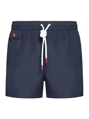 Kiton Short Swimsuit In Lightweight Technical Fabric - Multicolor