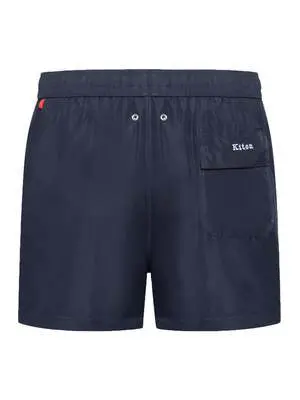 Kiton Short Swimsuit In Lightweight Technical Fabric - Multicolor