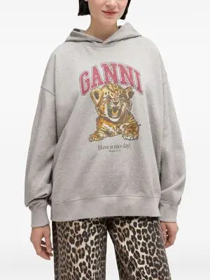 GANNI Margot Organic Cotton Hoodie - Multicolor