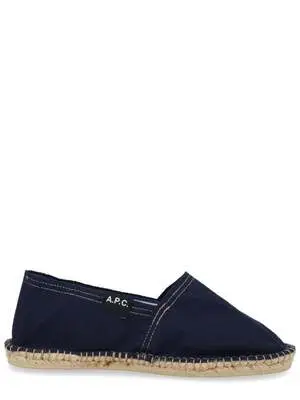 A.p.c. Espadrilles In Cotton Canvas - Blue