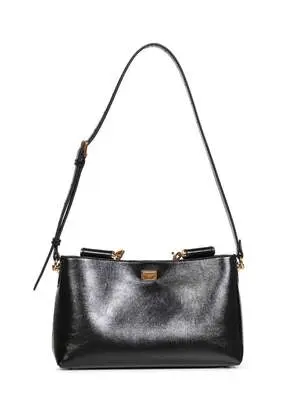 Dolce & Gabbana Black Shiny Calf Leather Handbag - Multicolor