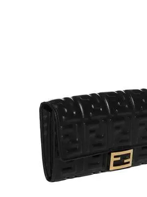 Fendi Ff Wallet In Black Nappa Leather