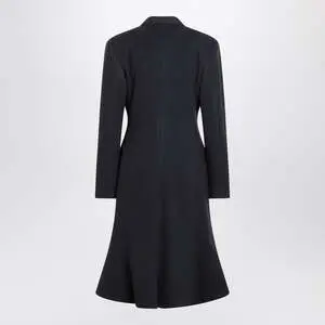 Balenciaga Midi Godet Wool Coat