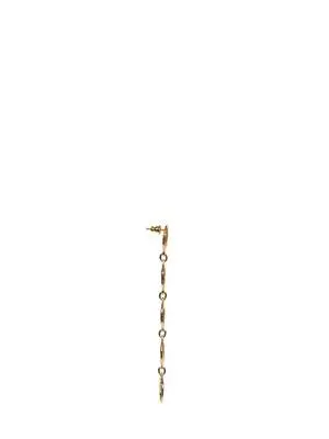 Chloé Script Drop Earrings In Gold Brass