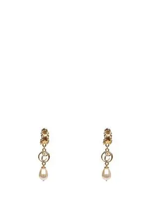 CHLOÉ Chloé Gold Brass Drop Earrings With Pearl Pendant