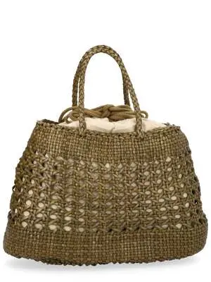 Dragon Diffusion Woven Leather Tote - Green