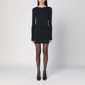 ENTIRE STUDIOS Stretch Nylon Blend Mini Dress - Black