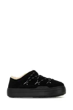Moon Boot Suede Park Slipper - Black