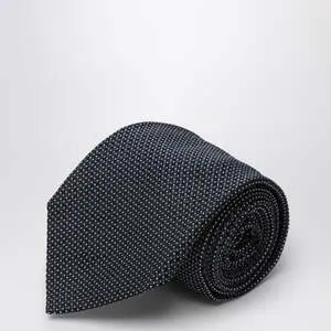 Destin Polka Dot Silk Neck Tie - Blue