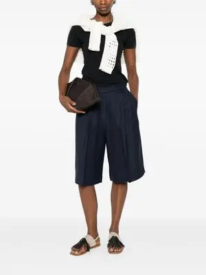 Brunello Cucinelli Linen Blend Bermuda Shorts - Multicolor