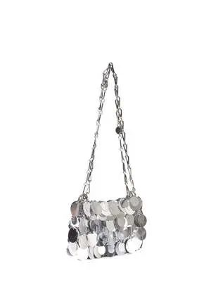 Rabanne Silver Sparkle Discs Nano Shoulder Bag - Multicolor