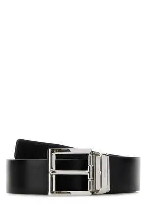 Prada Reversible Leather Belt - Black