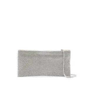 Benedetta Bruzziches Crystal Mesh Clutch Bag - Silver