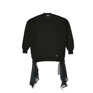 Dsquared2 Cotton Sweater With Drawstring Detail