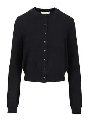 LISA YANG Karia Crew Neck Cashmere Cardigan - Blue