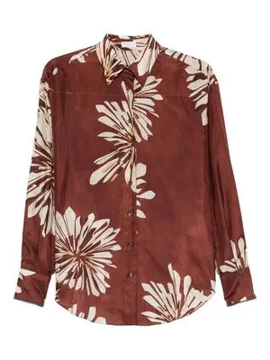 Brunello Cucinelli Printed Silk Shirt - Multicolor