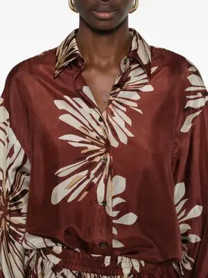 Brunello Cucinelli Printed Silk Shirt - Multicolor