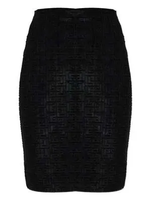 Balmain Monogram Midi Skirt - Multicolor